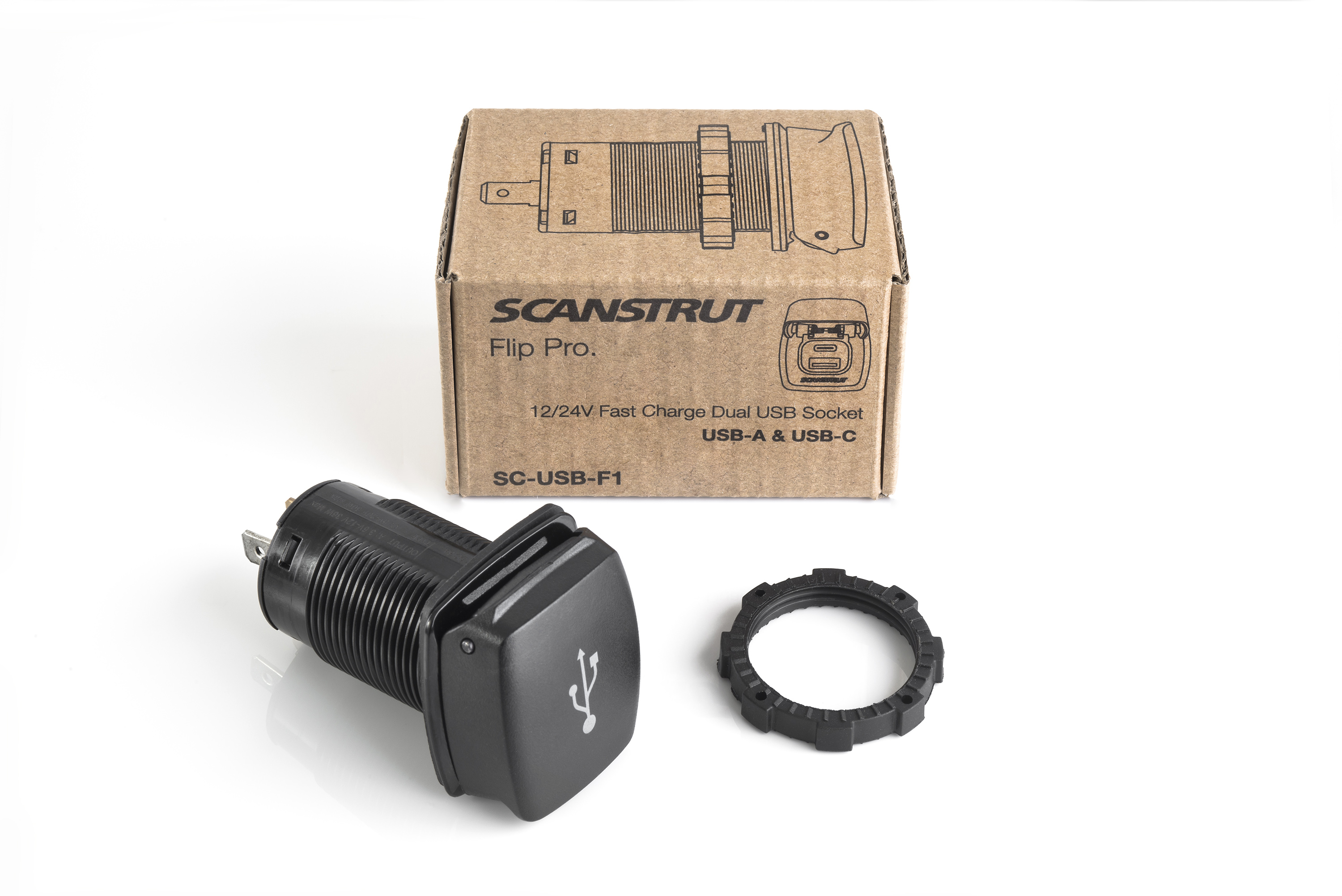 SC-USB-F1 Dual USB Type-A & Type-C Charger